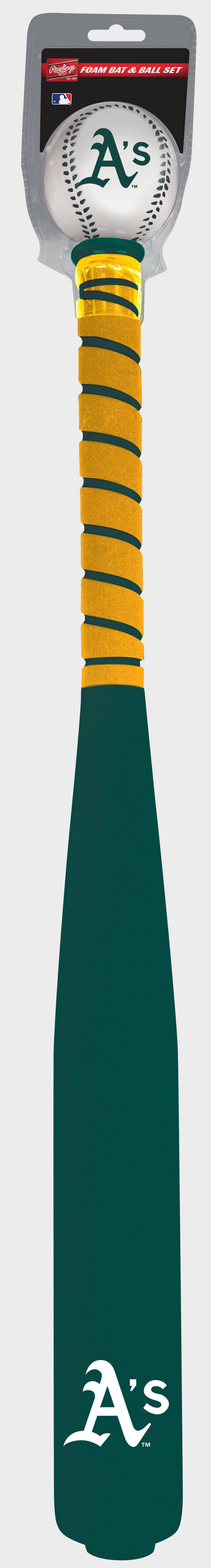 MLB Oakland Athletics Foam Bat and Ball Set | Rawlings